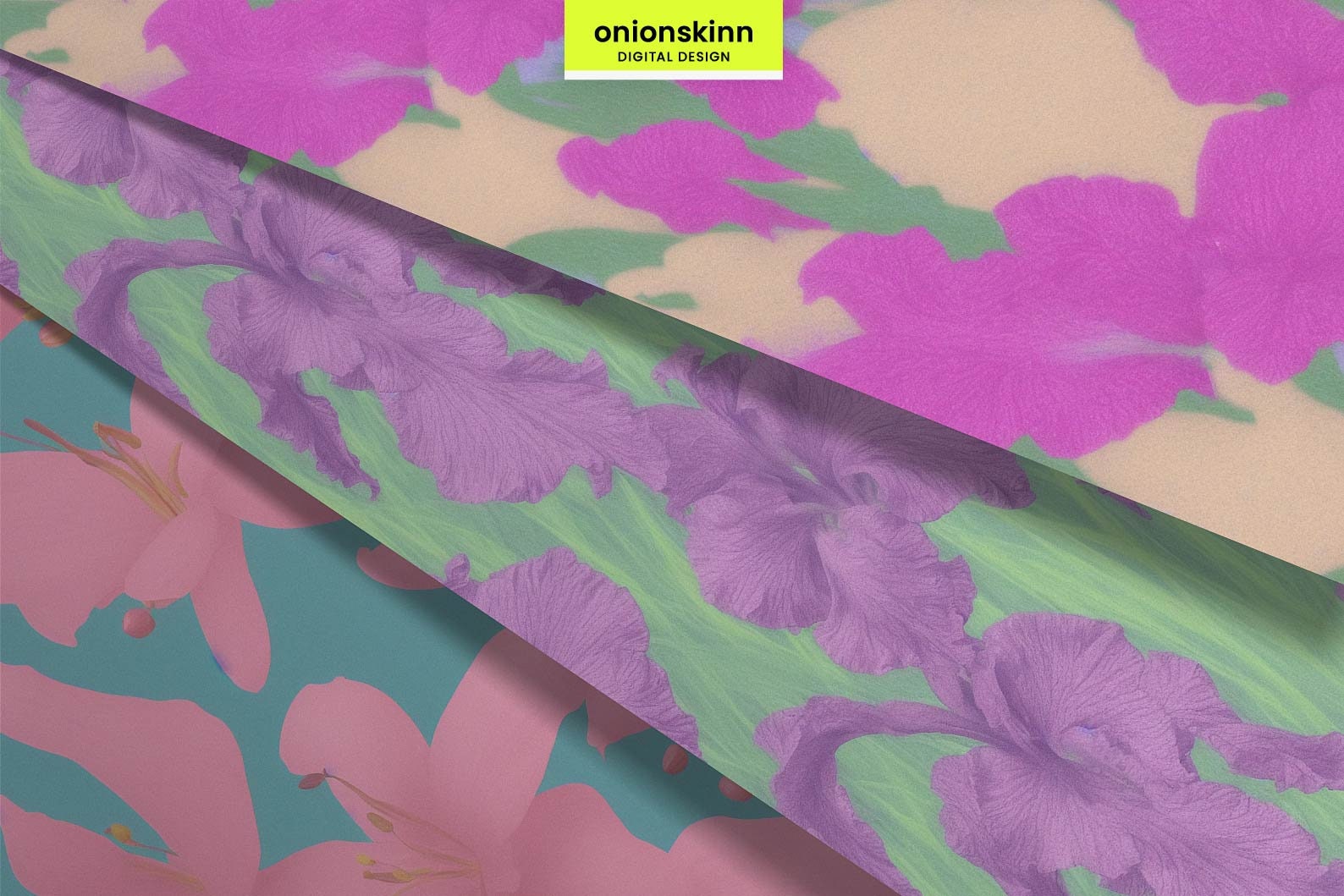 Pastel Floral DIGITAL SEAMLESS PAPER Pink Purple Watercolor Minimal ...