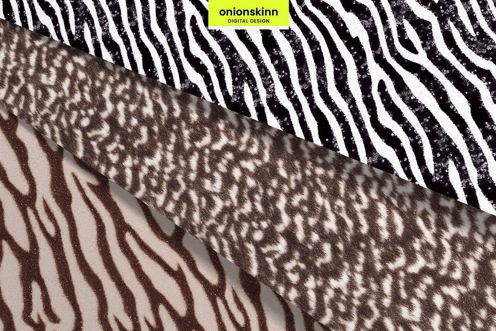 Animal Print DIGITAL SEAMLESS PAPER Zebra Leopard Tiger Giraffe Safari ...