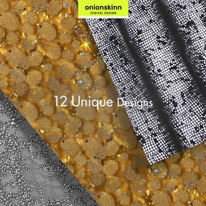 Silver and Gold DIGITAL SEAMLESS PAPER Luxe Elegant Glitter Sequin ...