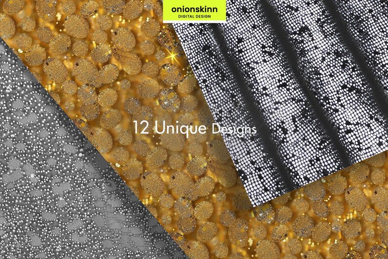 Silver and Gold DIGITAL SEAMLESS PAPER Luxe Elegant Glitter Sequin ...