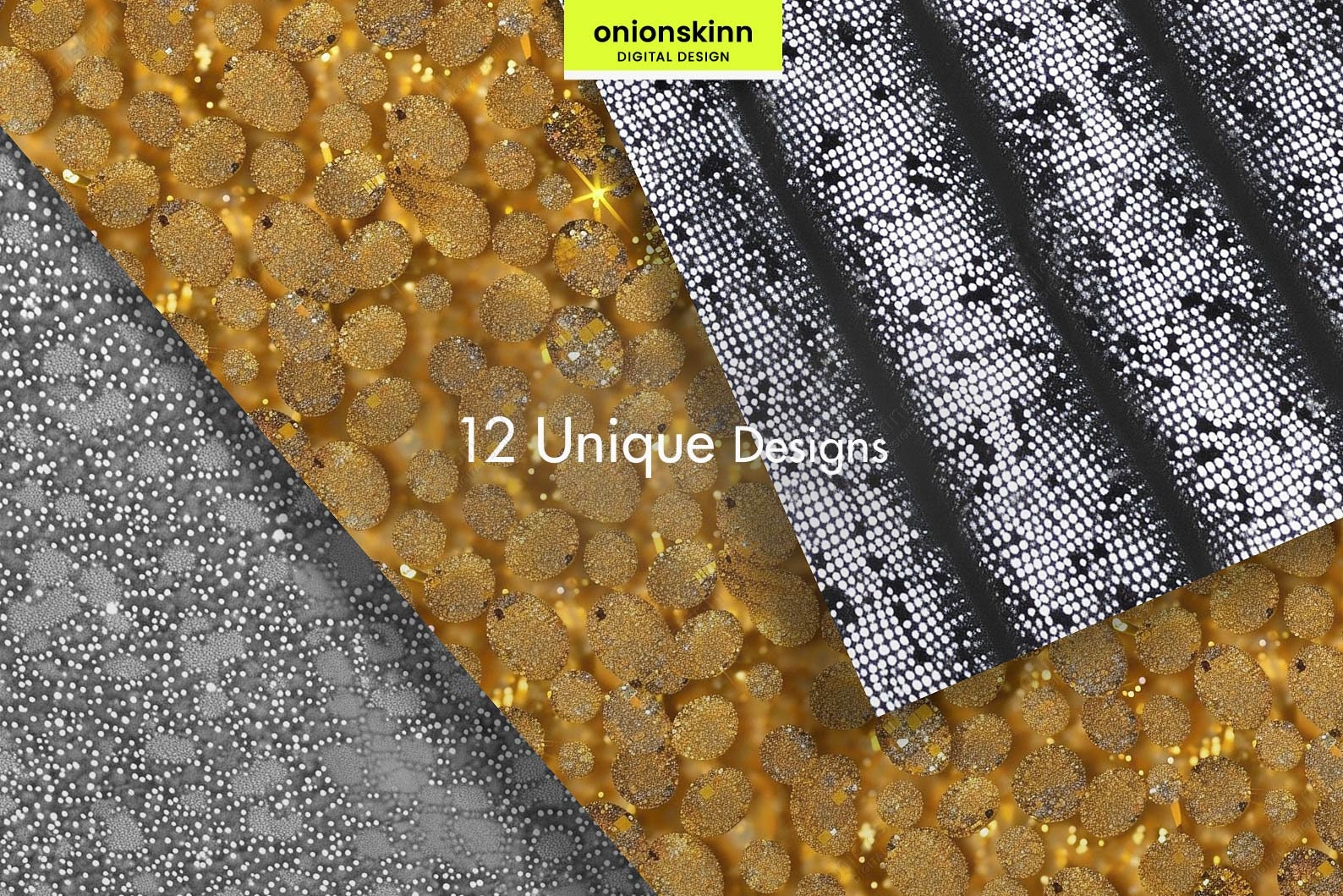 Silver and Gold DIGITAL SEAMLESS PAPER Luxe Elegant Glitter Sequin ...