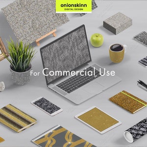 Silver and Gold DIGITAL SEAMLESS PAPER Luxe Elegant Glitter Sequin ...