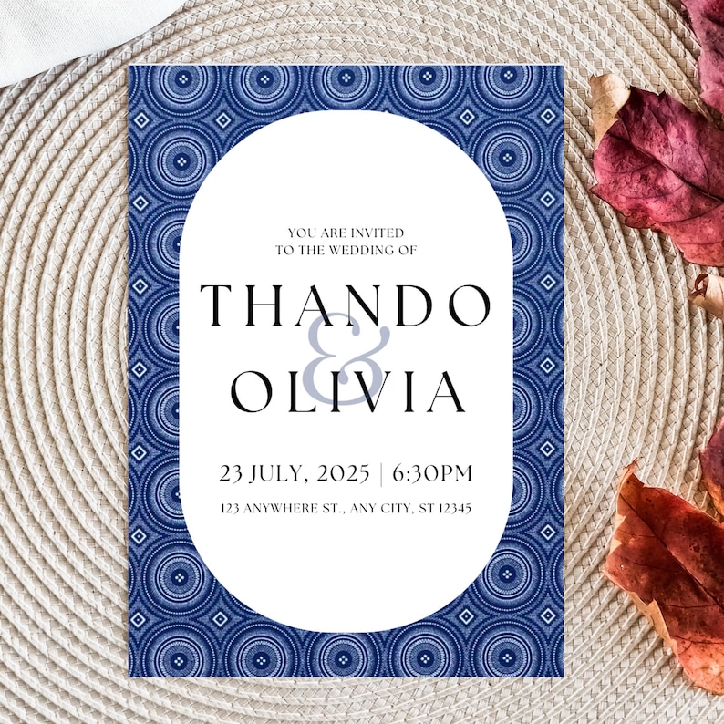 Tswana Traditional Wedding Invitation, African Invitation, Canva ...