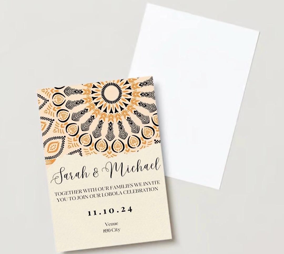 Traditional Wedding Wedding Invitation african Traditional Wedding ...