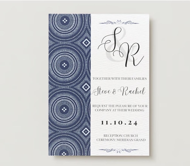 Editable Tswana Traditional Wedding Invitation | Customisable Canva ...
