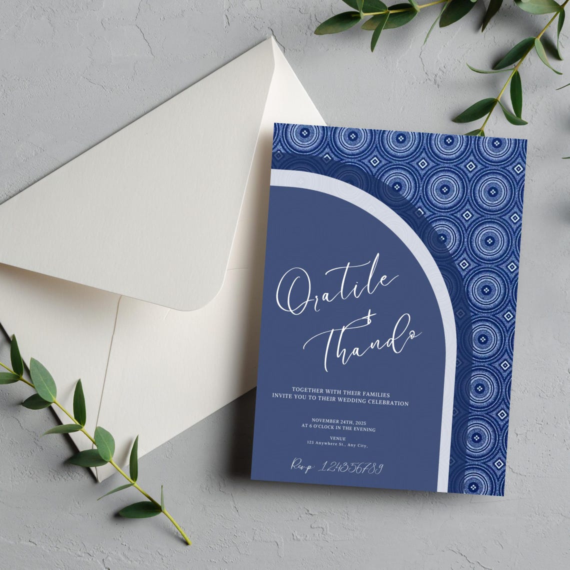 Tswana Traditional Wedding Invitation, African Invitation, Canva ...
