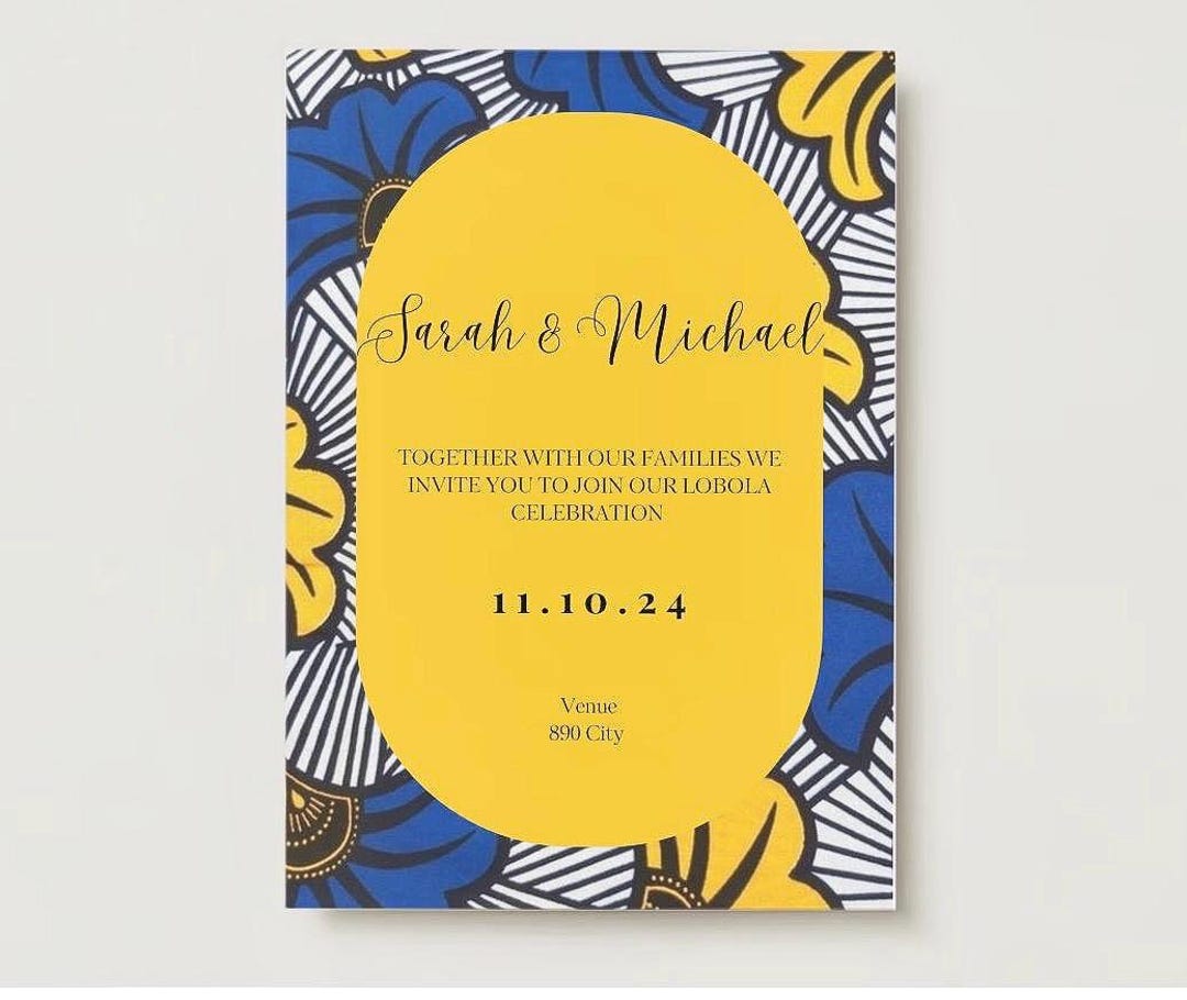 Traditional Wedding |african Wedding Invitation, African Traditional ...