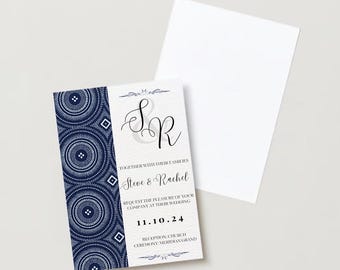 Editable Tswana Shweshwe Wedding Invitation Template - Etsy