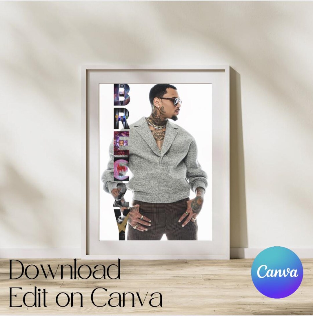 Chris Brown Concert Poster: Breezy Bowl XX, Editable Canva Template ...