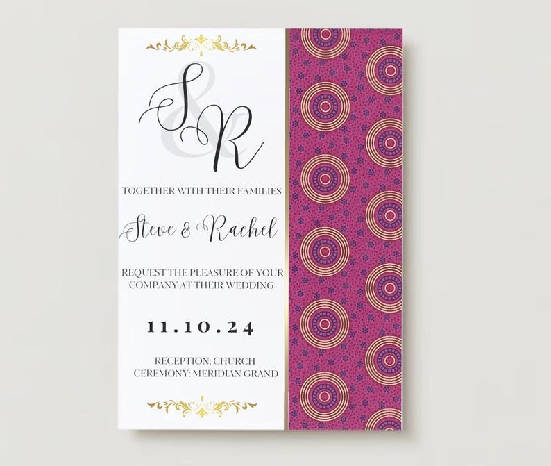 Traditional Wedding Wedding Invitation african Traditional Wedding ...
