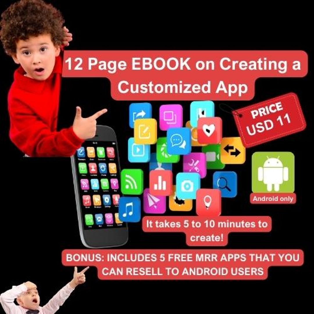 Custom Android App Creator Ebook Tutorial Personalized Mobile App for ...