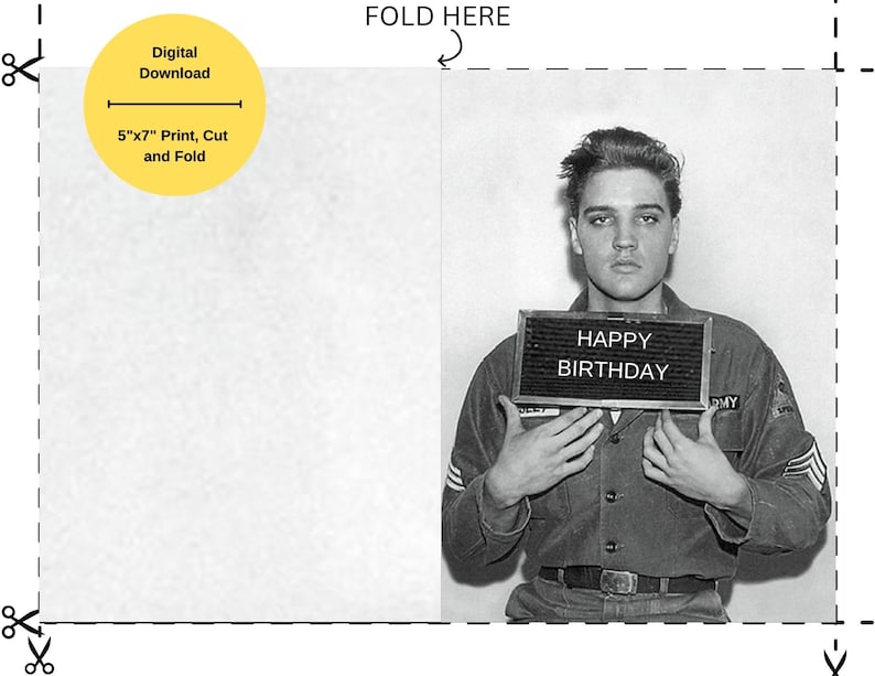 Elvis Happy Birthday Card - Etsy