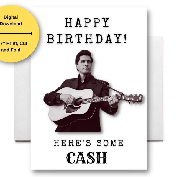 Johnny Cash Birthday Cards - Etsy