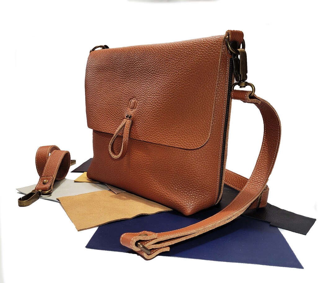 Camel-colored Women's Leather Shoulder Bag - Etsy