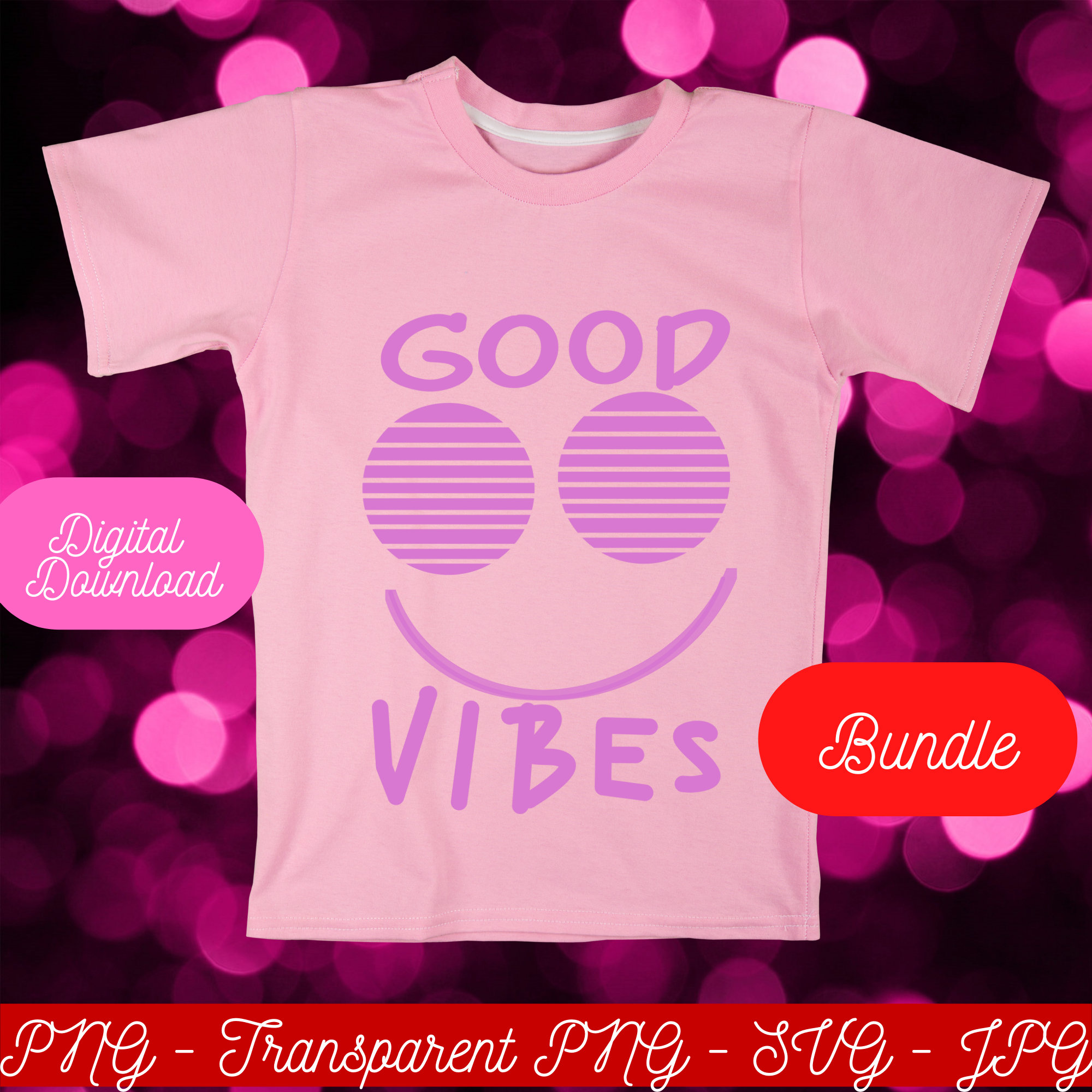 Good VIBES ONLY PNG Love Sublimation Design Heart Design Bundle ...