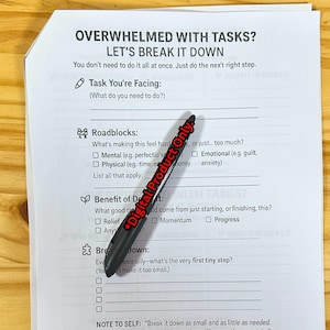 Chaos Brain Dump Worksheet | Printable Portrait Task Organizer for ...