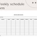 Weekly Schedule Form | Editable Time and Attendance Tracker | Shift ...