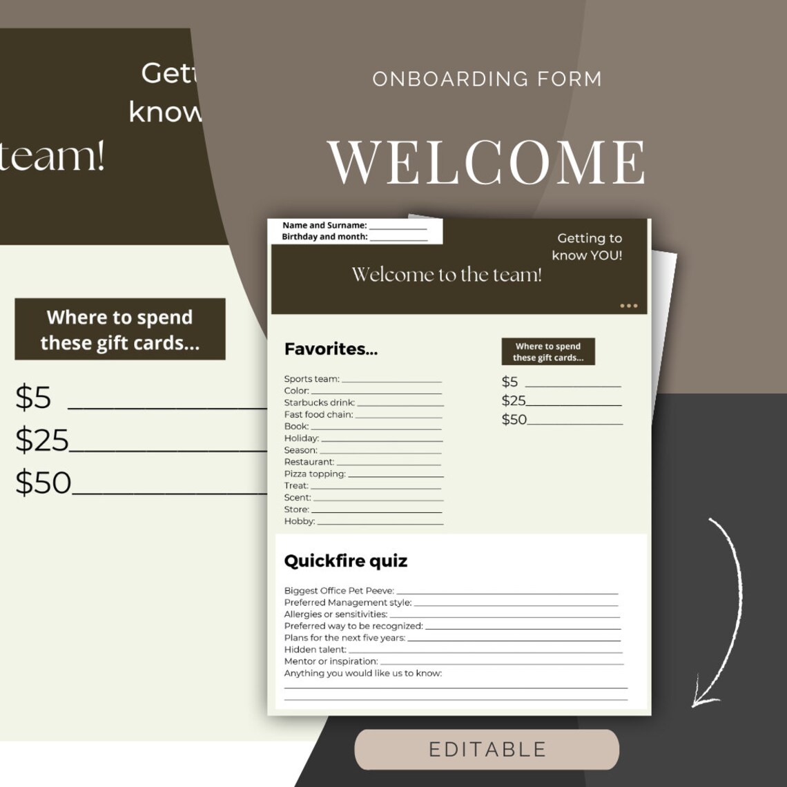 Employee Welcome Template | Onboarding Employee Template | Employee ...