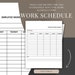 Weekly Schedule Form | Editable Time and Attendance Tracker | Shift ...