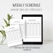 Weekly Schedule Form | Editable Time and Attendance Tracker | Shift ...