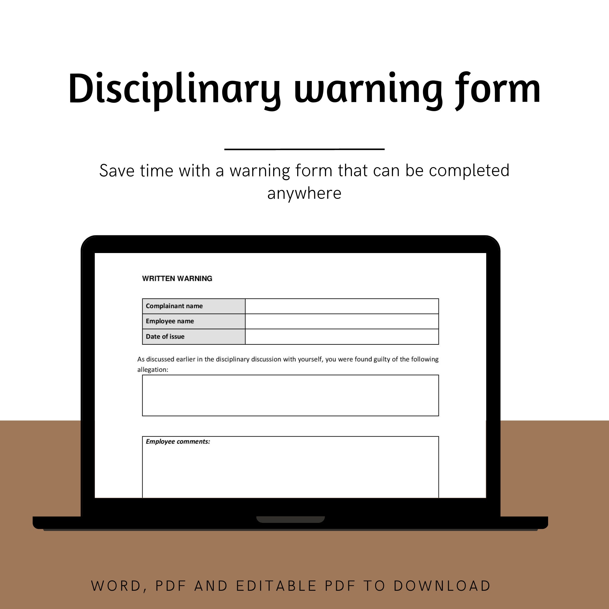 Warning Template to Issue Employees in a Disciplinary Discussion ...