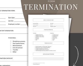 Employee Termination Form - Etsy