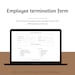 Termination Form | Employee Offboarding Checklist | Termination ...