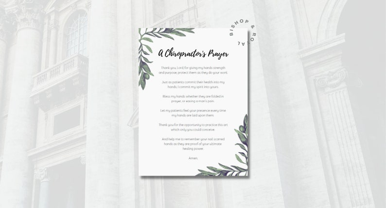 Chiropractor's Prayer - Etsy