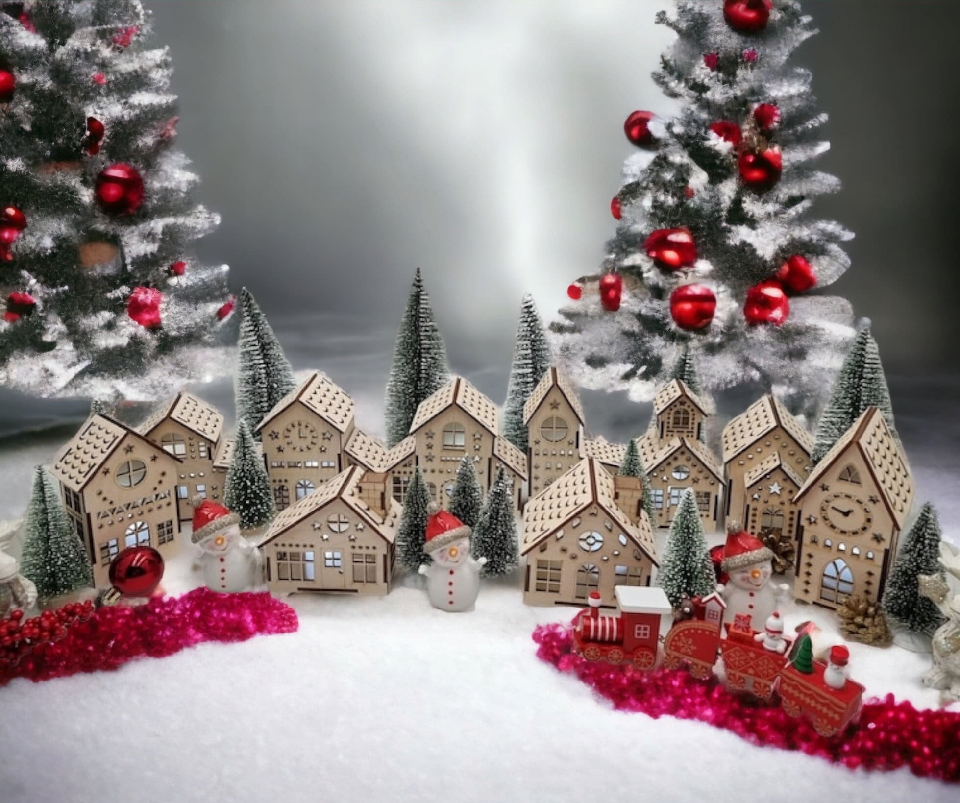 Physical Product!!! Set of 10 Christmas Village Houses, Christmas ...