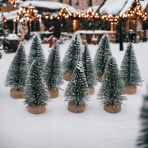 10 Pcs 2,36" Mini Christmas Tree Set, Christmas Gift. Decorative ...