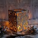 Tree of Life Wooden Lantern, Rustic Tea Light Holder, Christmas Decor ...