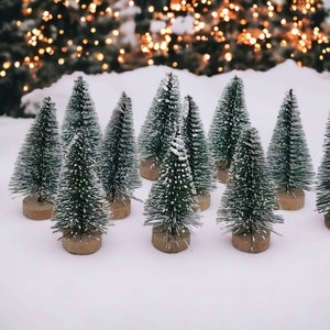 10 Pcs 2,36" Mini Christmas Tree Set, Christmas Gift. Decorative ...