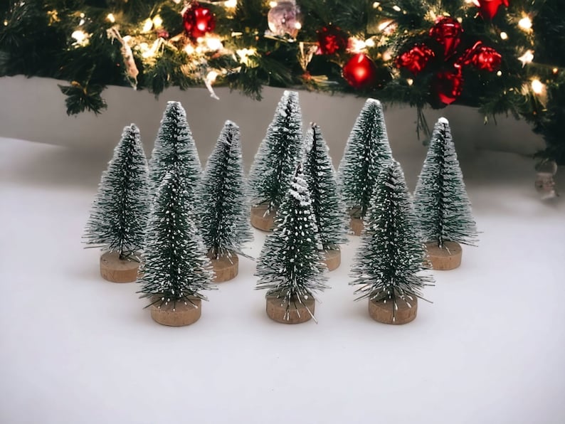 10 Pcs 2,36 Mini Christmas Tree Set, Christmas Gift. Decorative ...