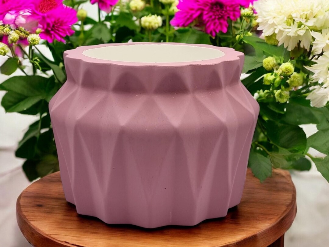 Hand Painted Diamond Ceramic Flower Pot - Modern Planter - Etsy