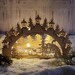 Christmas Scene Village With Street Lanterns Home Decor With LED ...