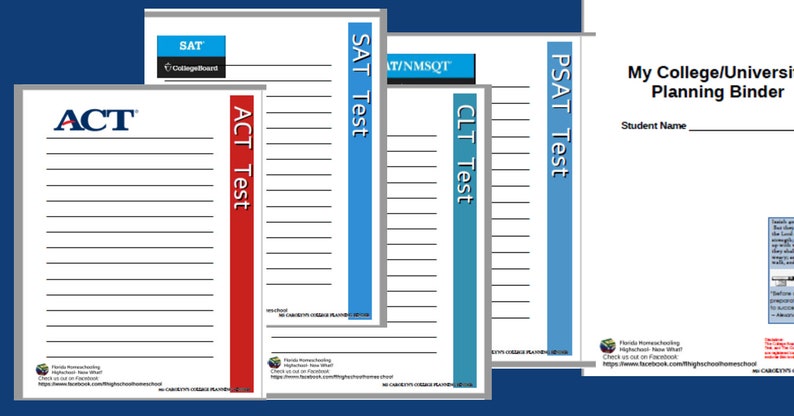 College/ University Planning Binder Dividers - Etsy