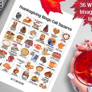 Printable Thanksgiving Bingo Game Activity With 50 Unique Cards for ...