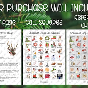 Printable Christmas Bingo Game Activity With 50 Unique Cards for Kids ...