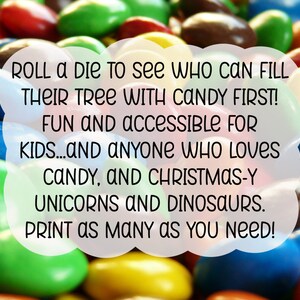 Printable Roll A Tree Christmas Unicorn and Dinosaur Game - Activity ...