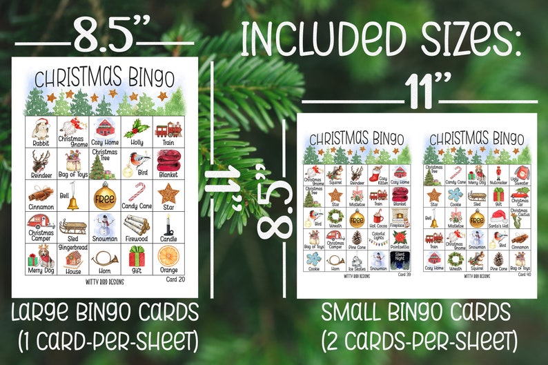 Printable Christmas Bingo Game Activity With 50 Unique Cards for Kids ...