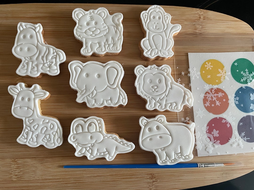 Paint Your Own Zoo Animal Biscuits/ Cookies. - Etsy UK