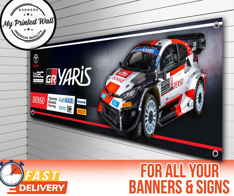 Toyota GR Yaris WRC 2023 Team Garage Banner - Etsy