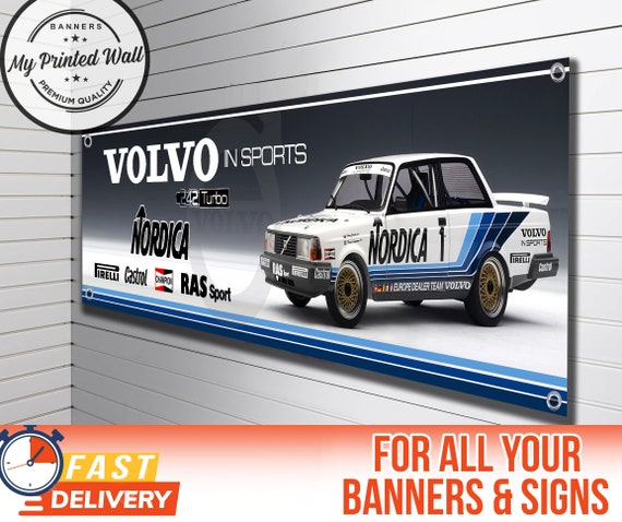 Volvo 242 Turbo Nordica Rally Car Team Garage Banner - Etsy UK
