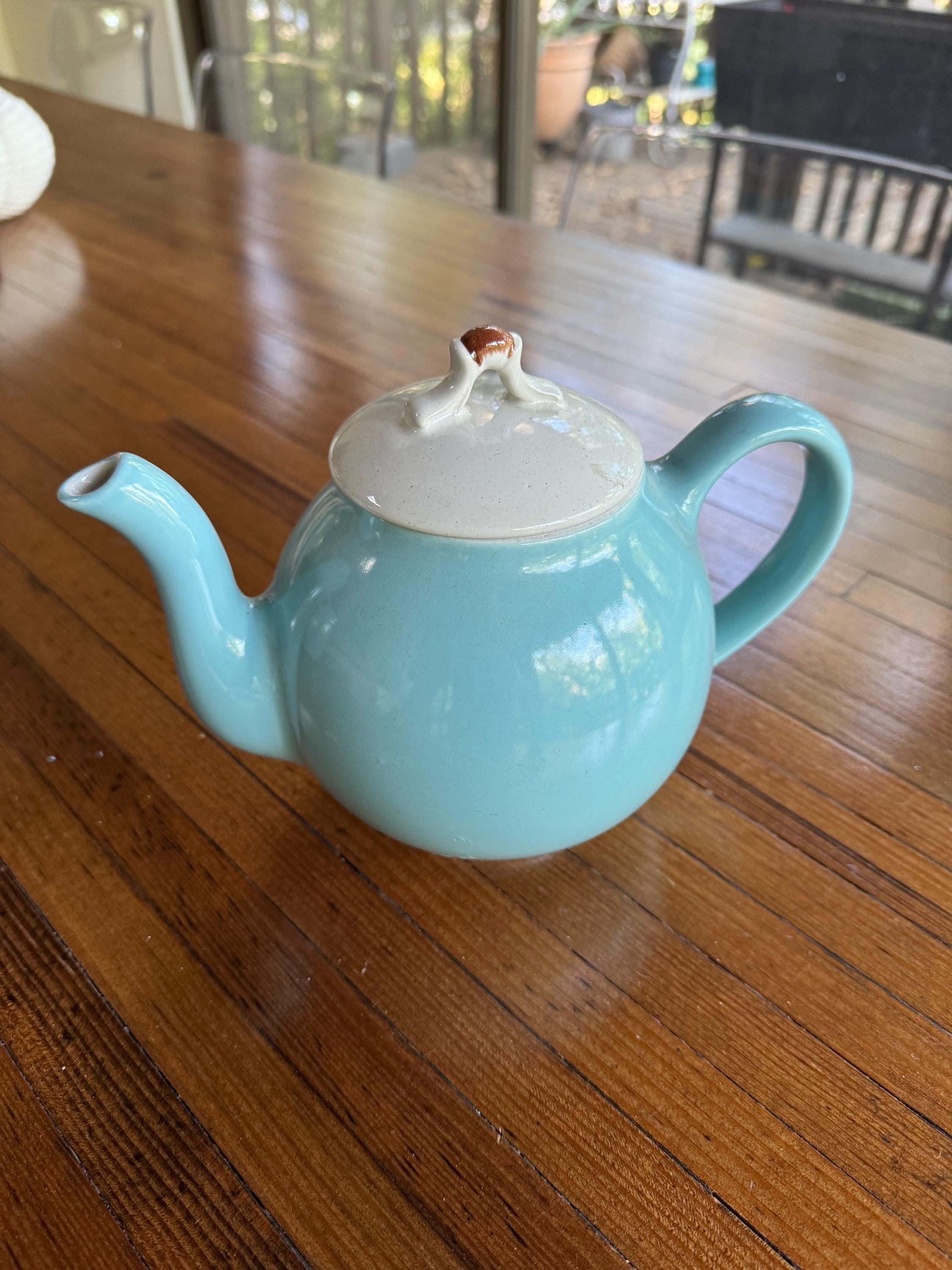 Porcelain Covered Teapot hall, Light Blue MCM, 2 Cup - Etsy