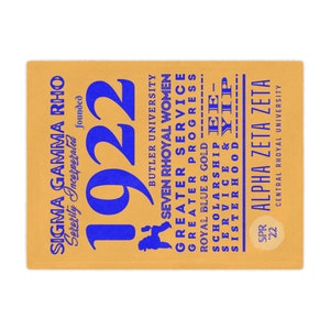 Personalized Sgrho Blanket, Sigma Gamma Rho 1922, SGR Line Sister, Neo ...