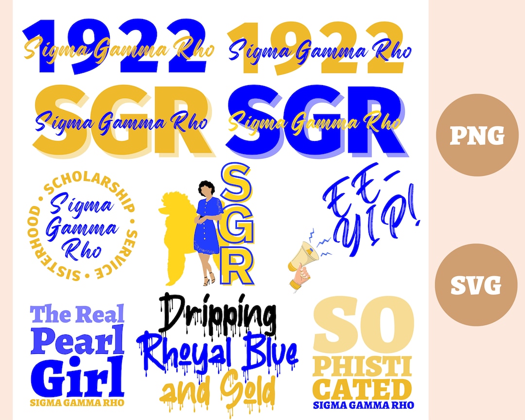 Sigma Gamma Rho Images SVG PNG Sgrho 1922 Greek Sorority - Etsy