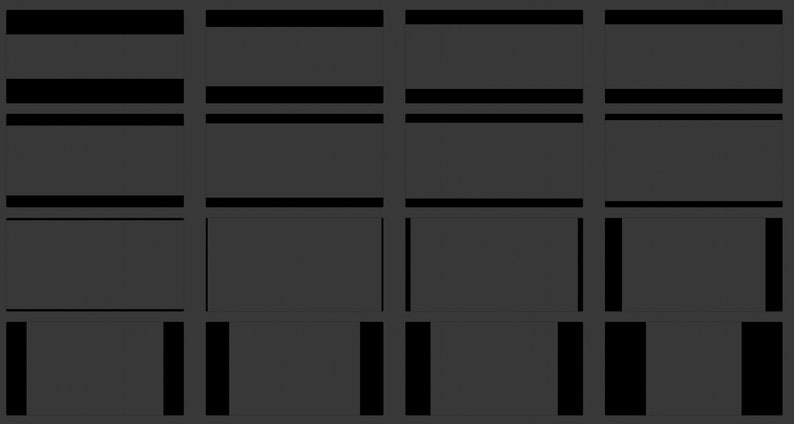 LETTERBOX TEMPLATES 373 Templates in Different Formats in Black & White ...