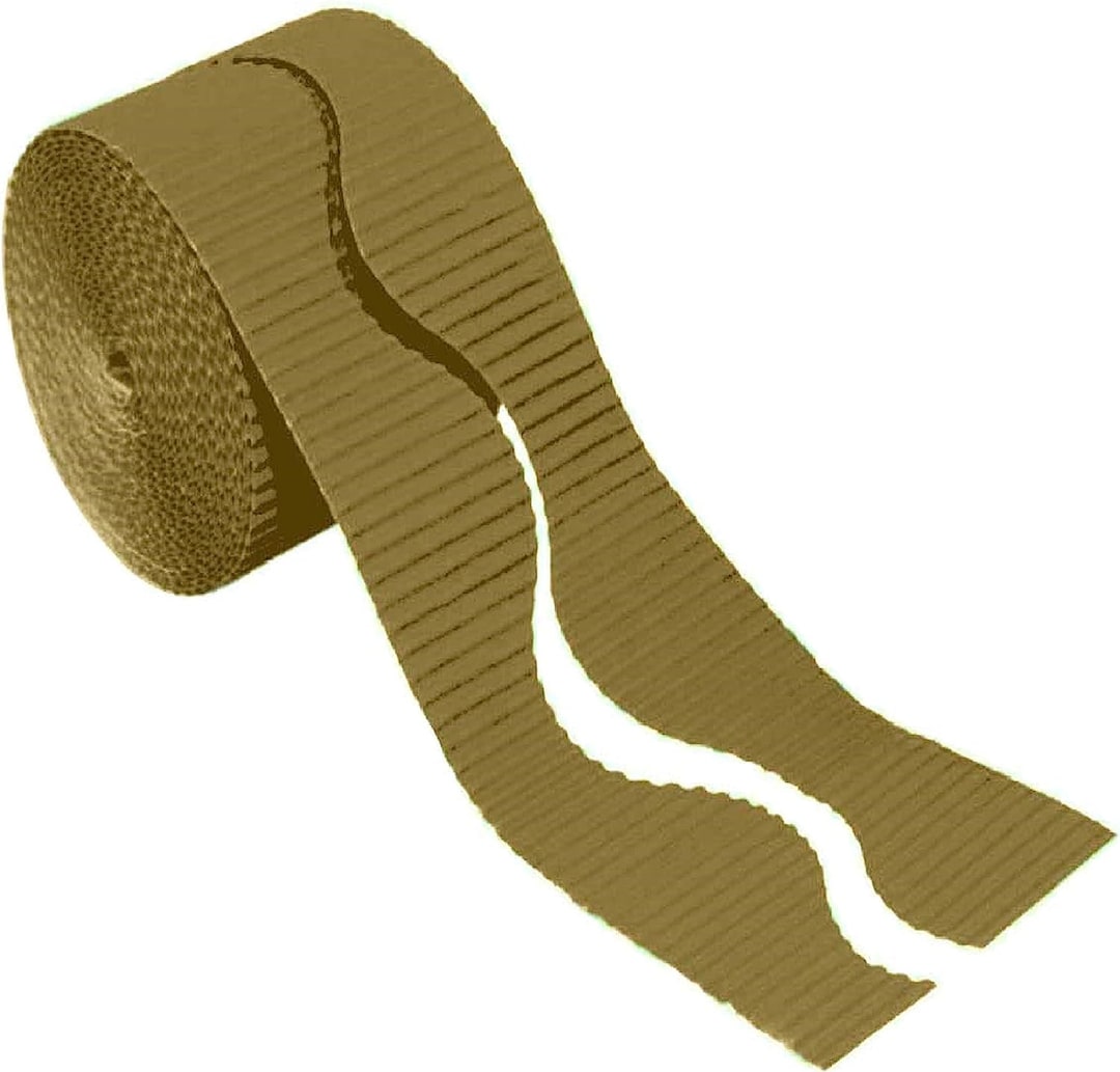 Gold Corrugated Display Borders Roll Scalloped Edge Border Roll School ...