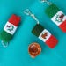 Mexican Flag Crochet Keychain Great for Small Gifts. Bandera Mexicana ...