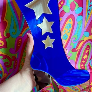 PLATFORM MIRROR HANGING | 'boogie Shoe' Wall Art | 70s Glam Rock Disco ...
